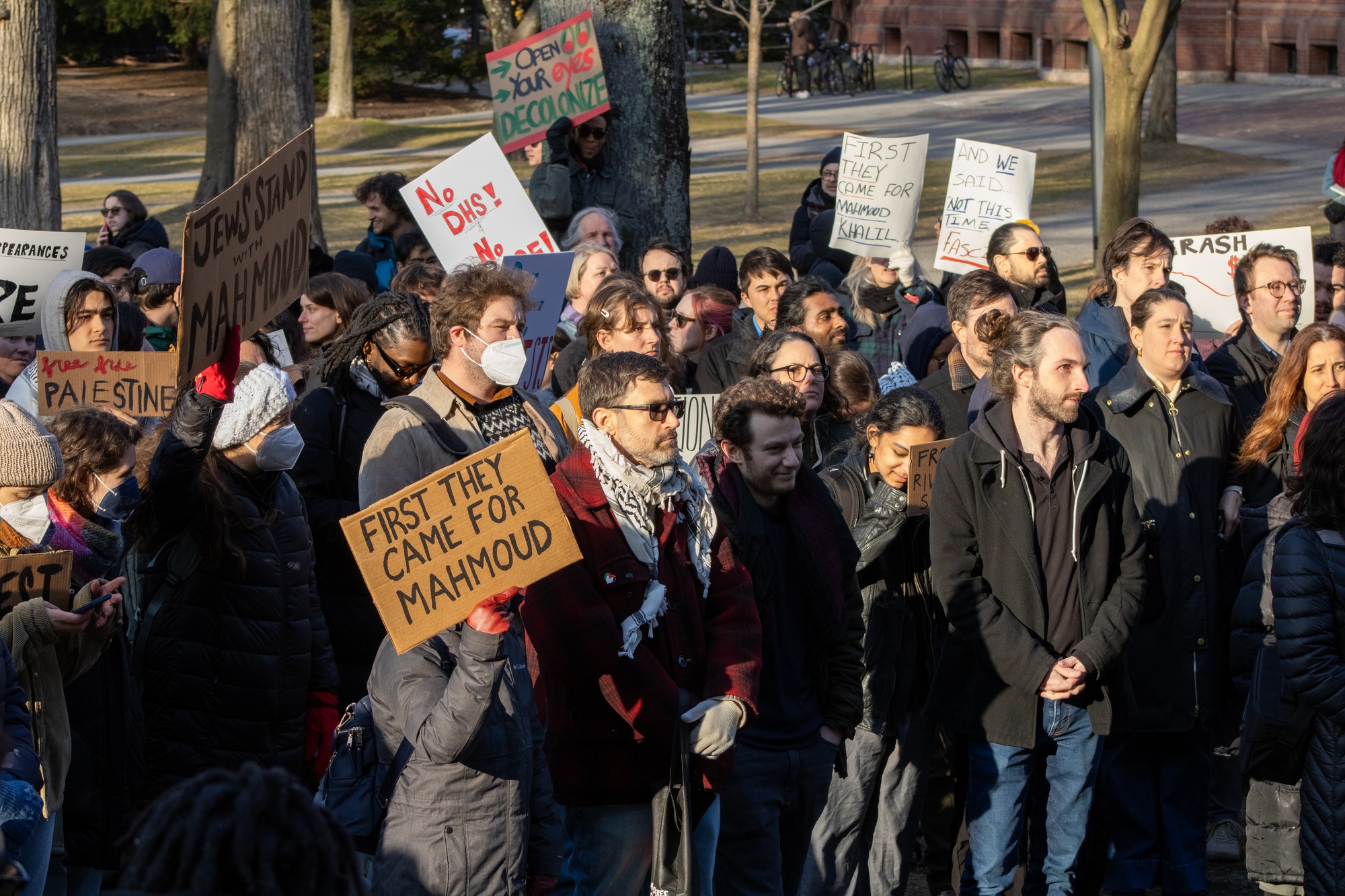 Nearly 200 Harvard Affiliates Rally on Widener Steps To Protest Arrest ...