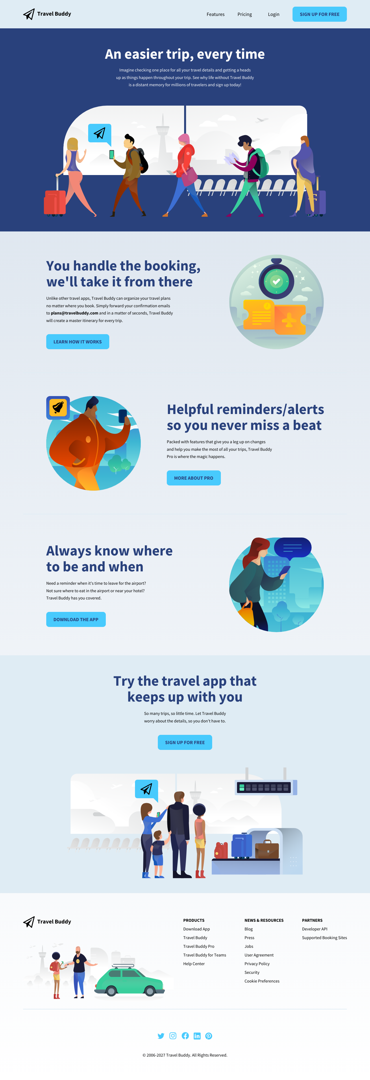 Travel Mobile App Landing Page Wireframe Plantilla Venngage