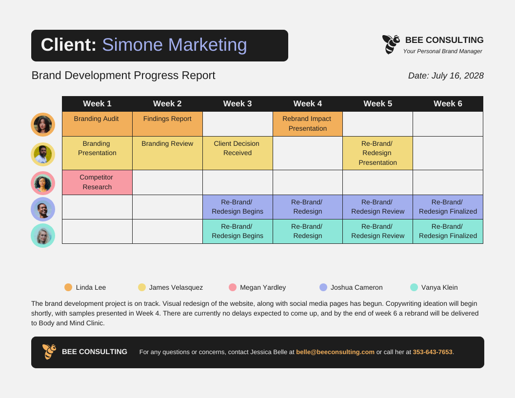 Progress Report Template