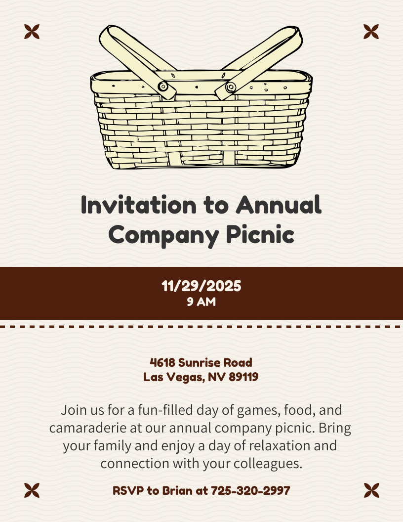 Company Picnic Invitations