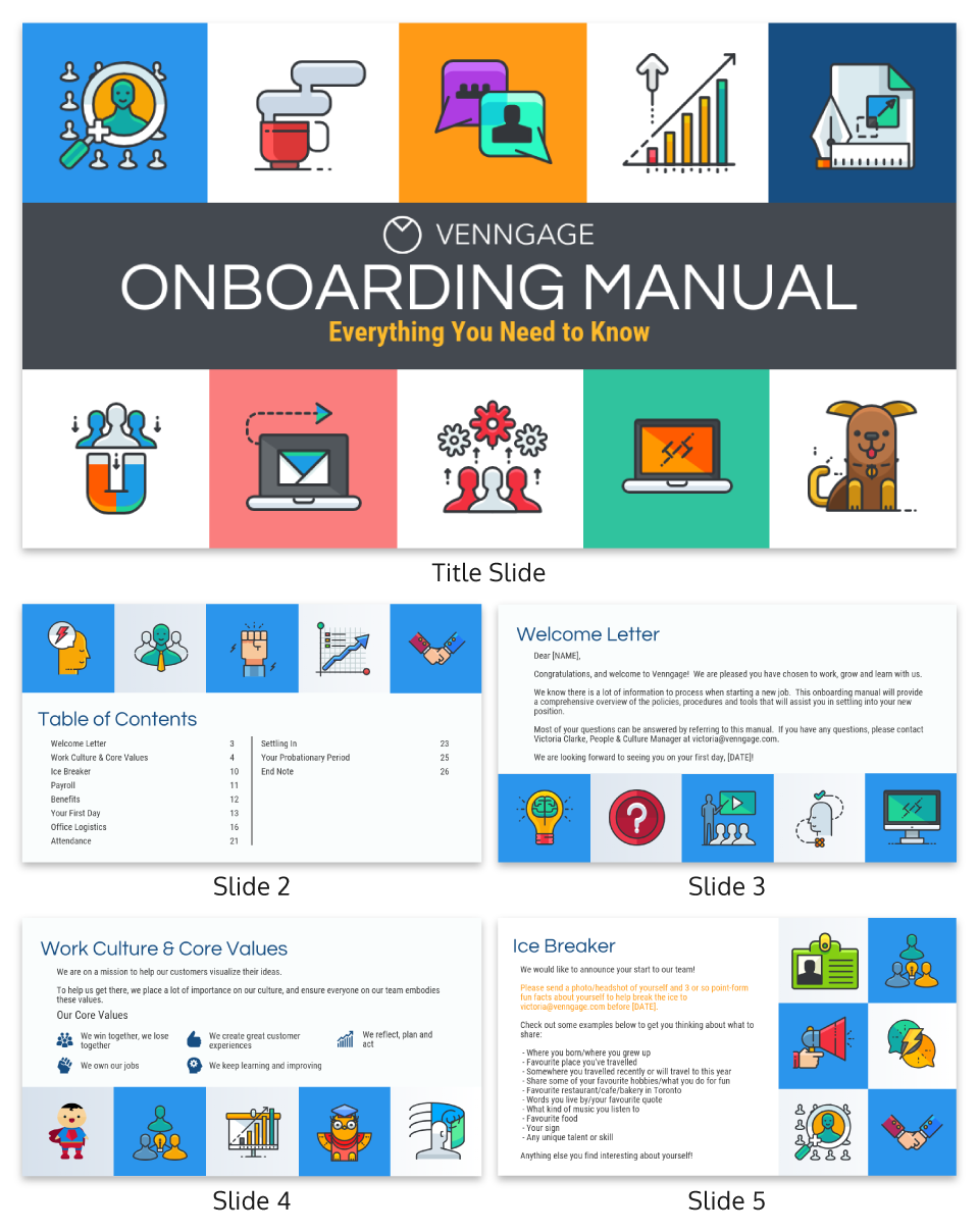 Venngage Onboarding Manual Template Venngage