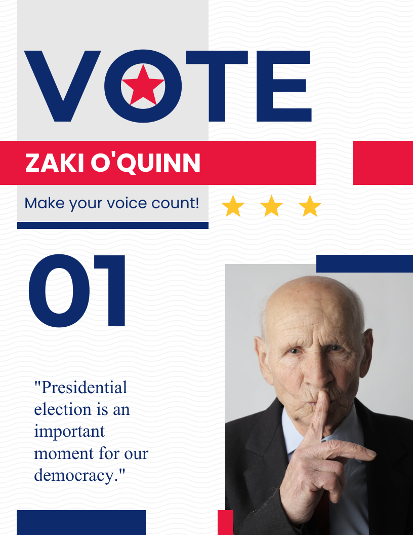 Red and Blue Election Vote Flyer