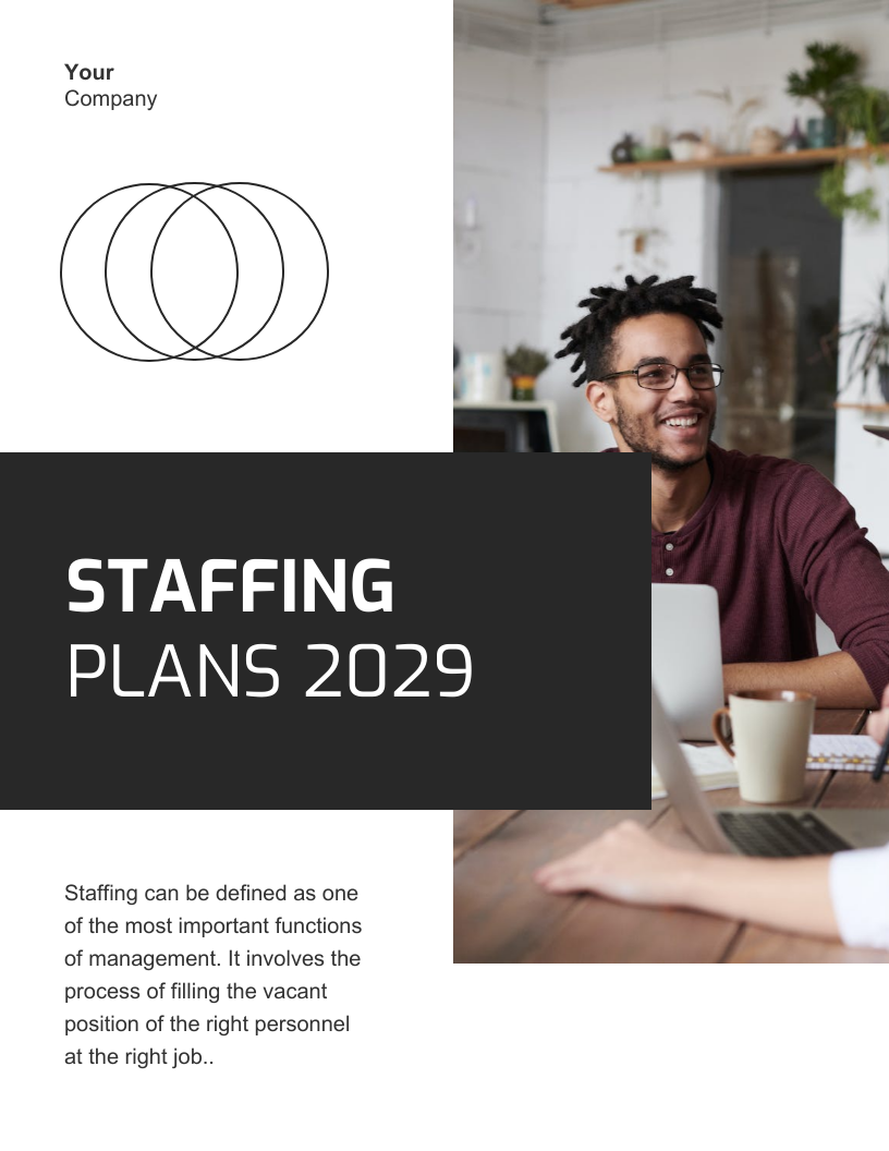 Black And White Simple Elegant Minimalist Professional Staffing Plans