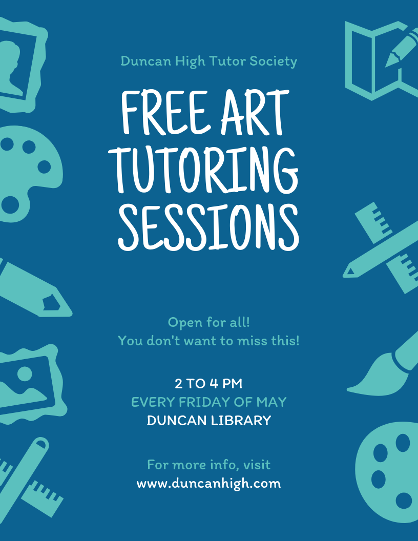 Bold Art Tutoring Poster Venngage