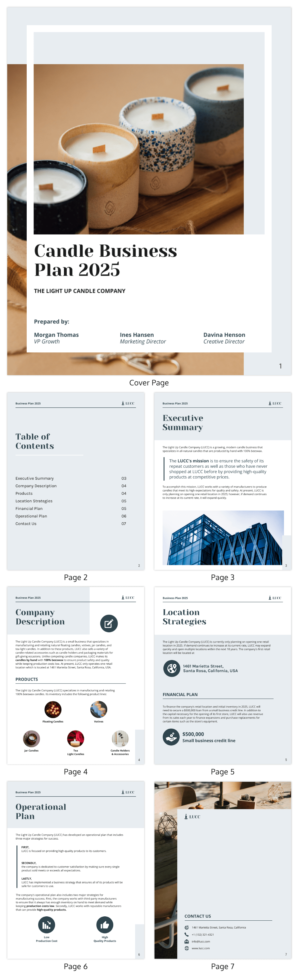 Candle Business Plan Template Venngage