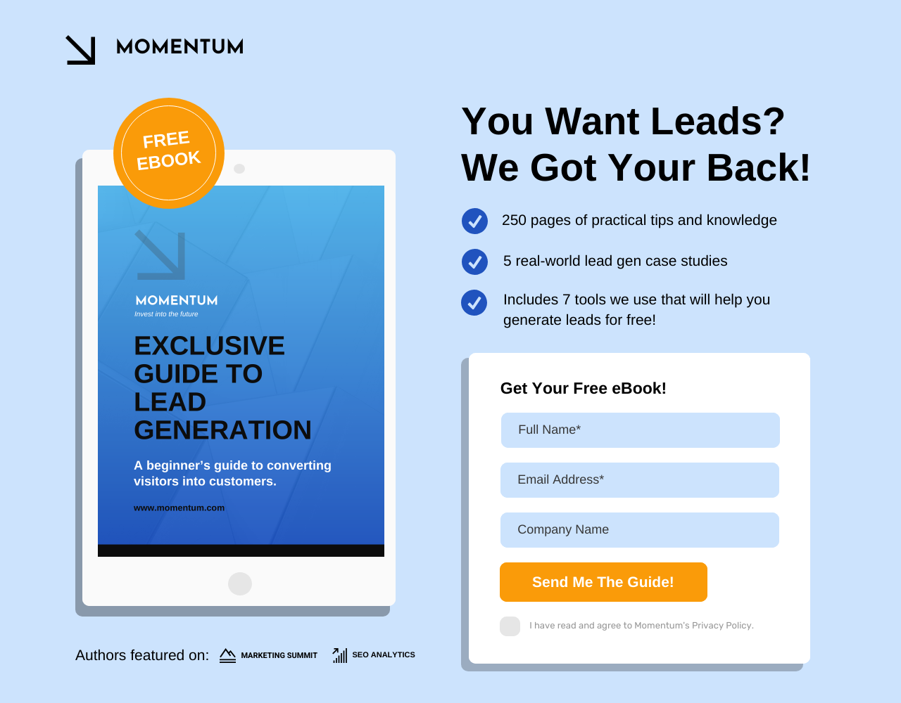 Ebook Landing Page Template Venngage