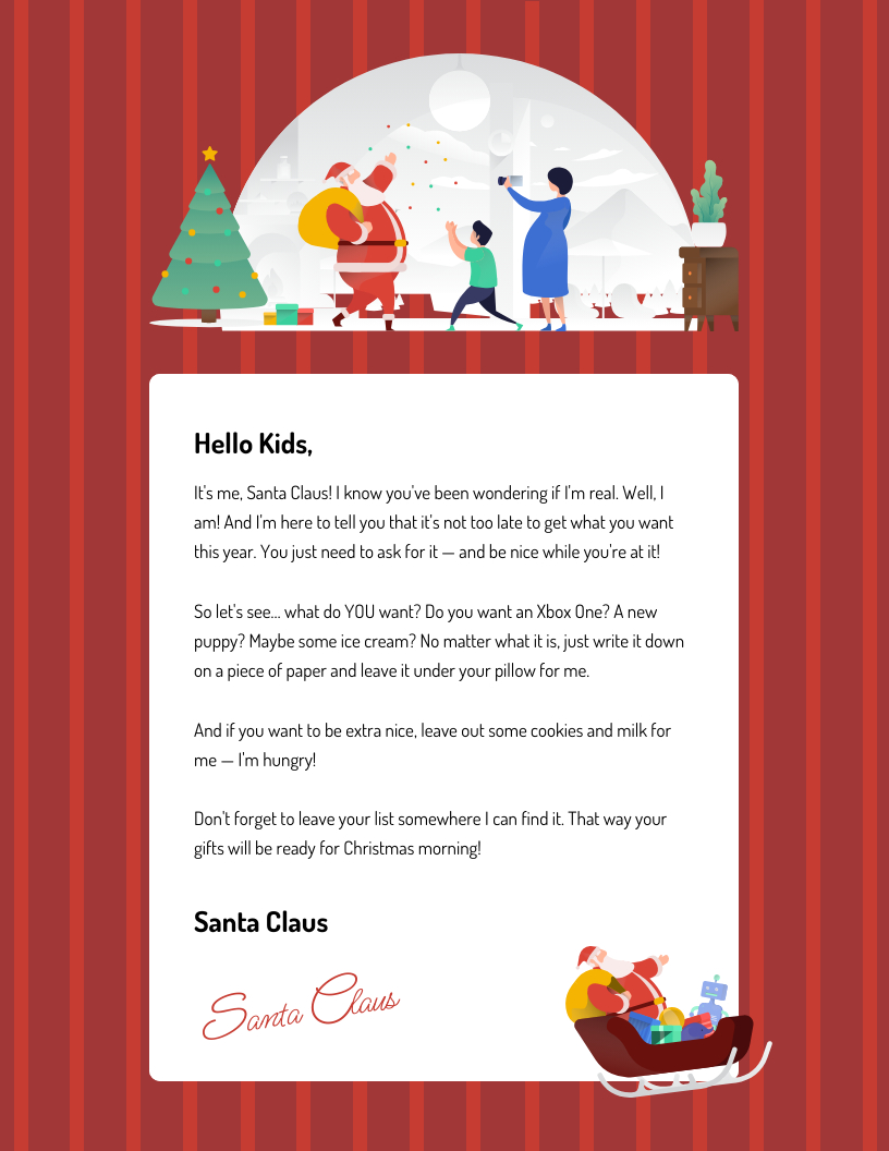 Christmas Letter Template Venngage