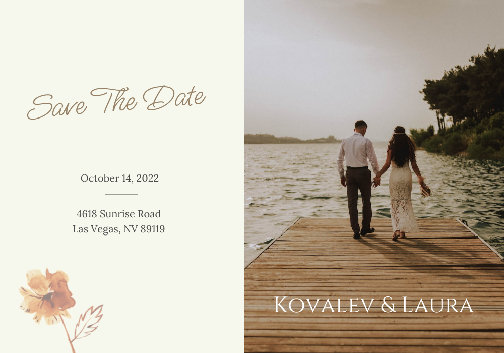 Aesthetic Fall Save The Date