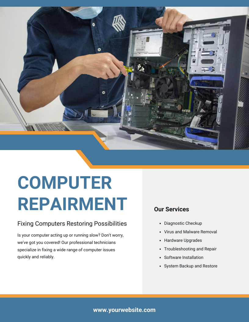Computer Repair Poster Template