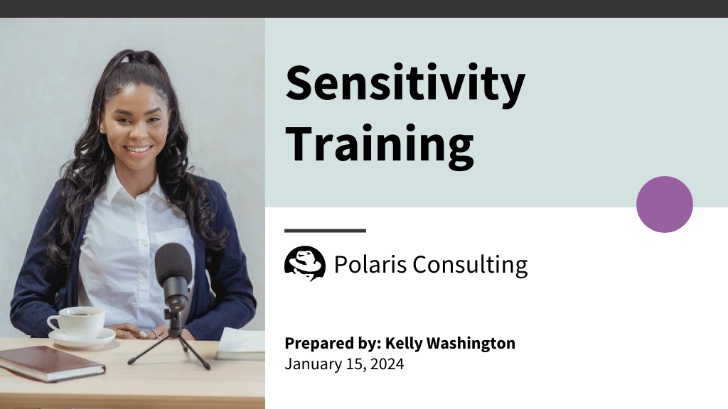 White and Blue Sensitivity Training Presentation Template