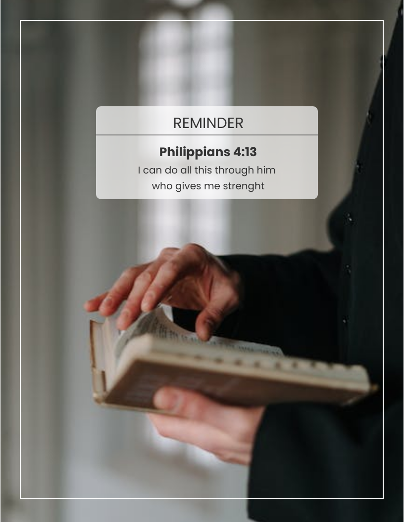 Minimalist Photo Bible Verse Template