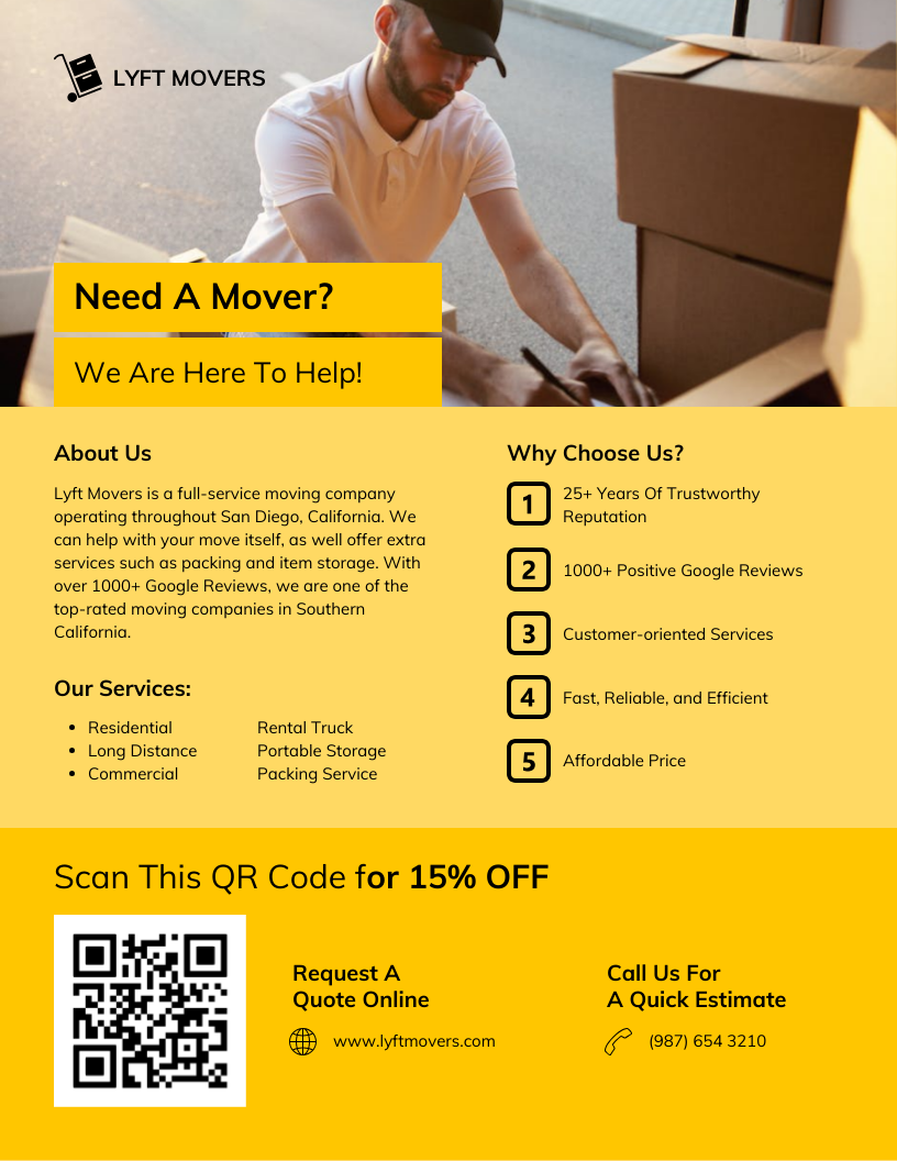 Moving Company Flyer Template
