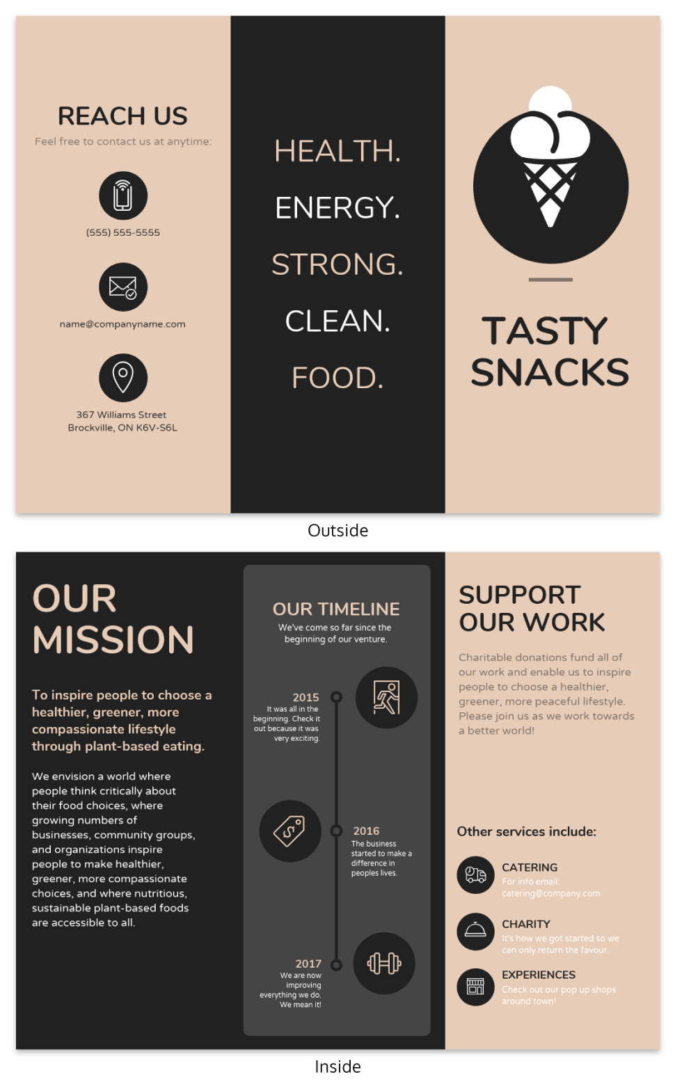 Restaurant Tri Fold Brochure Template Venngage