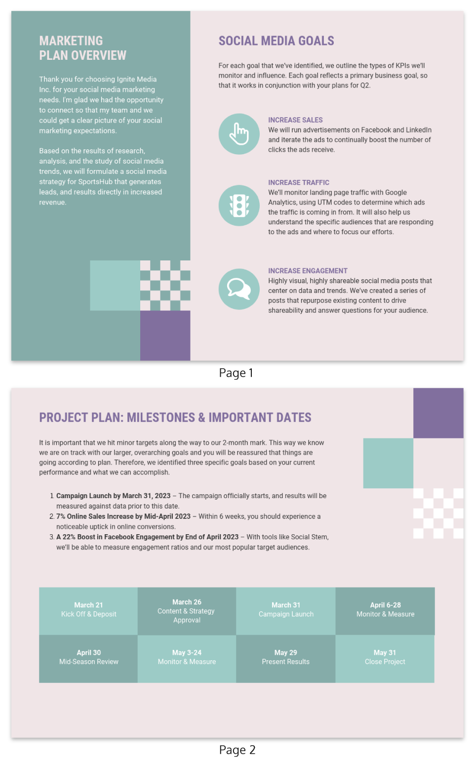 Social Media Marketing Business Plan Template