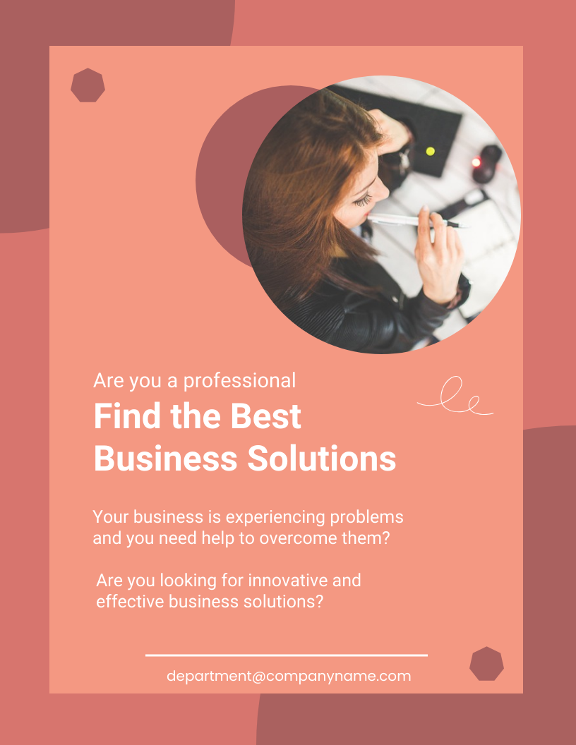 Brown Poster Joint Business Solution Template