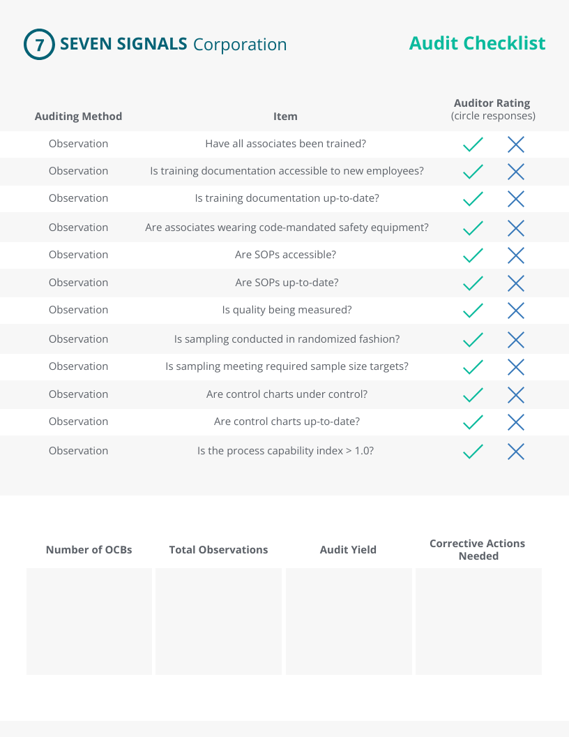 Simple Audit Checklist Venngage