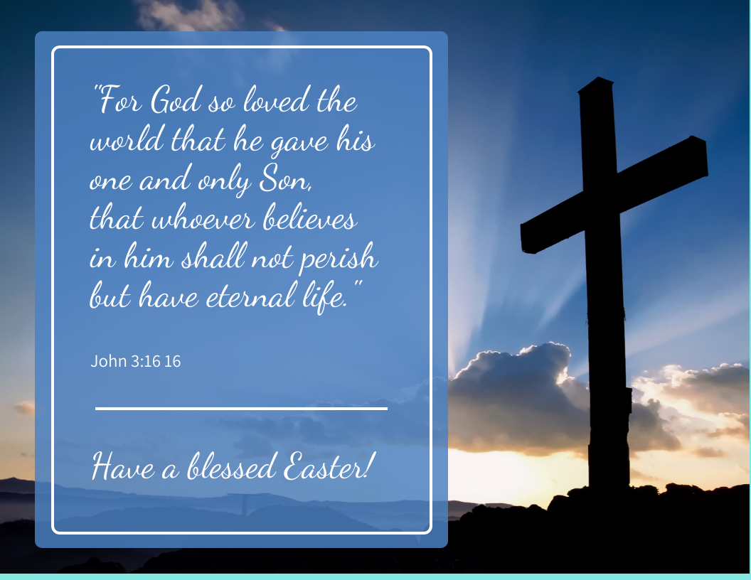 Religious Biblical Quote Easter Holiday Card Venngage