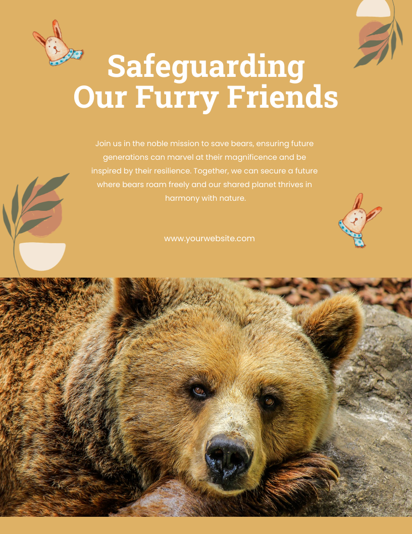 Bear Natural Habitat Brown Flyer