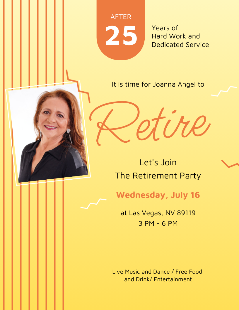Funny Retirement Party Flyer