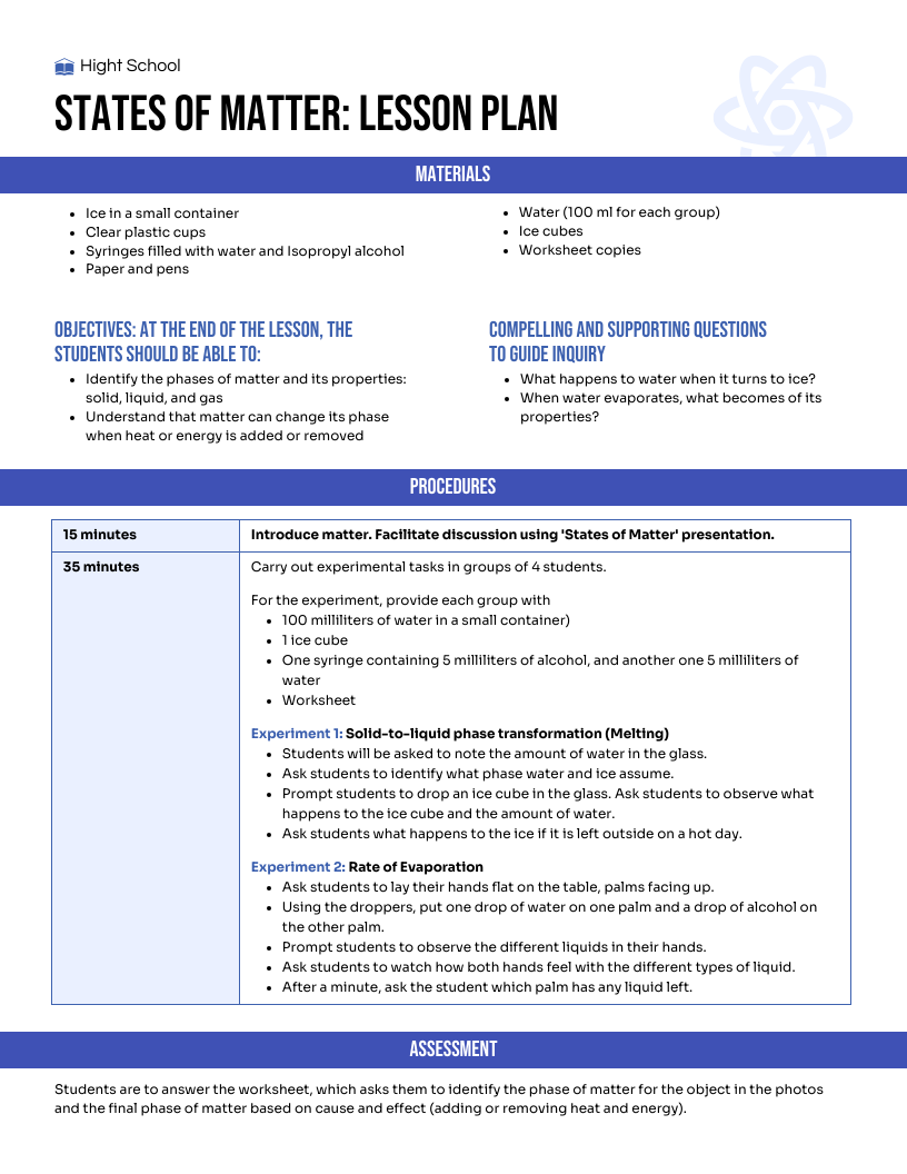 Inquiry Based Learning Lesson Plans