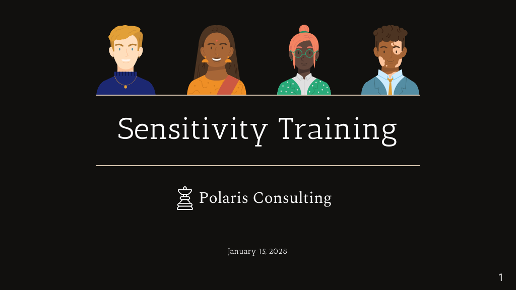 Black Modern Sensitivity Training Presentation Template