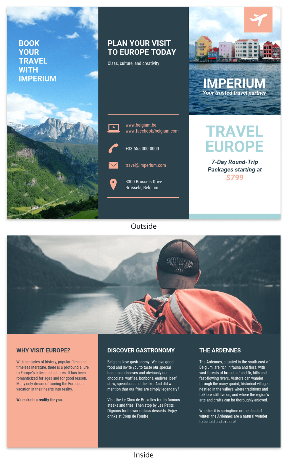Travel And Tourism Brochure Templates Free