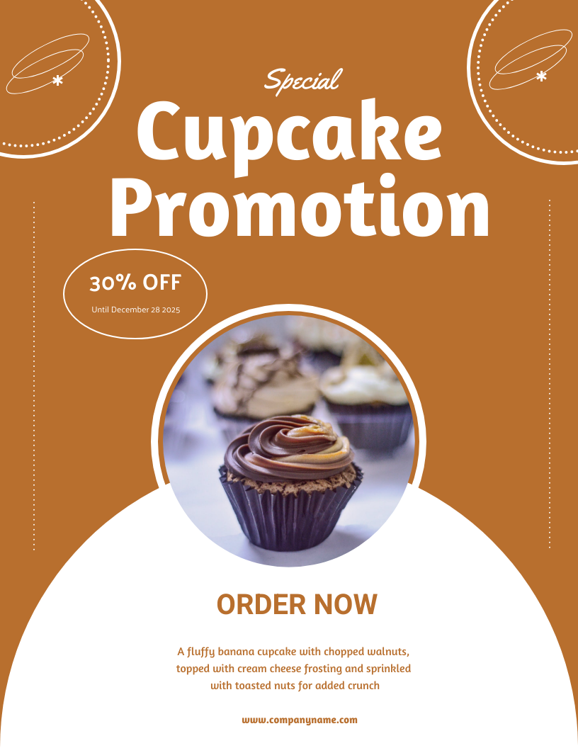 Chocolate Promotion Banana Cupcake
