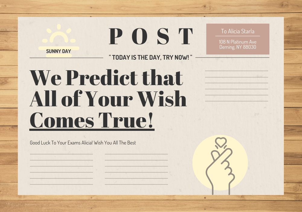 Good Luck Newspaper Letter Card