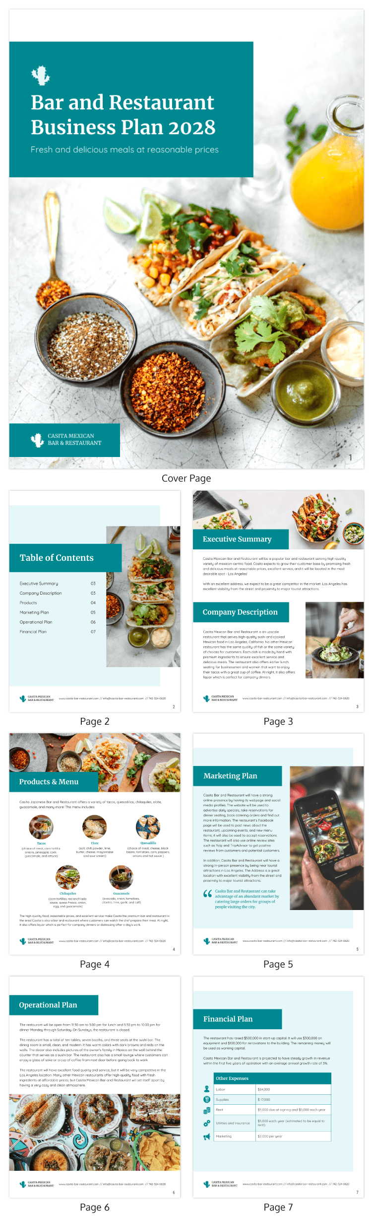 Bar Business Plan Vorlage Venngage