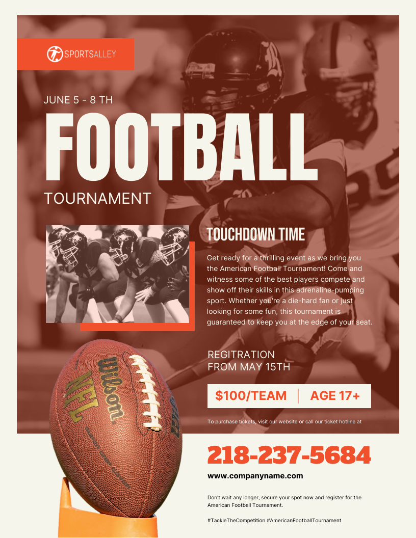 Soccer Tournament Poster Template