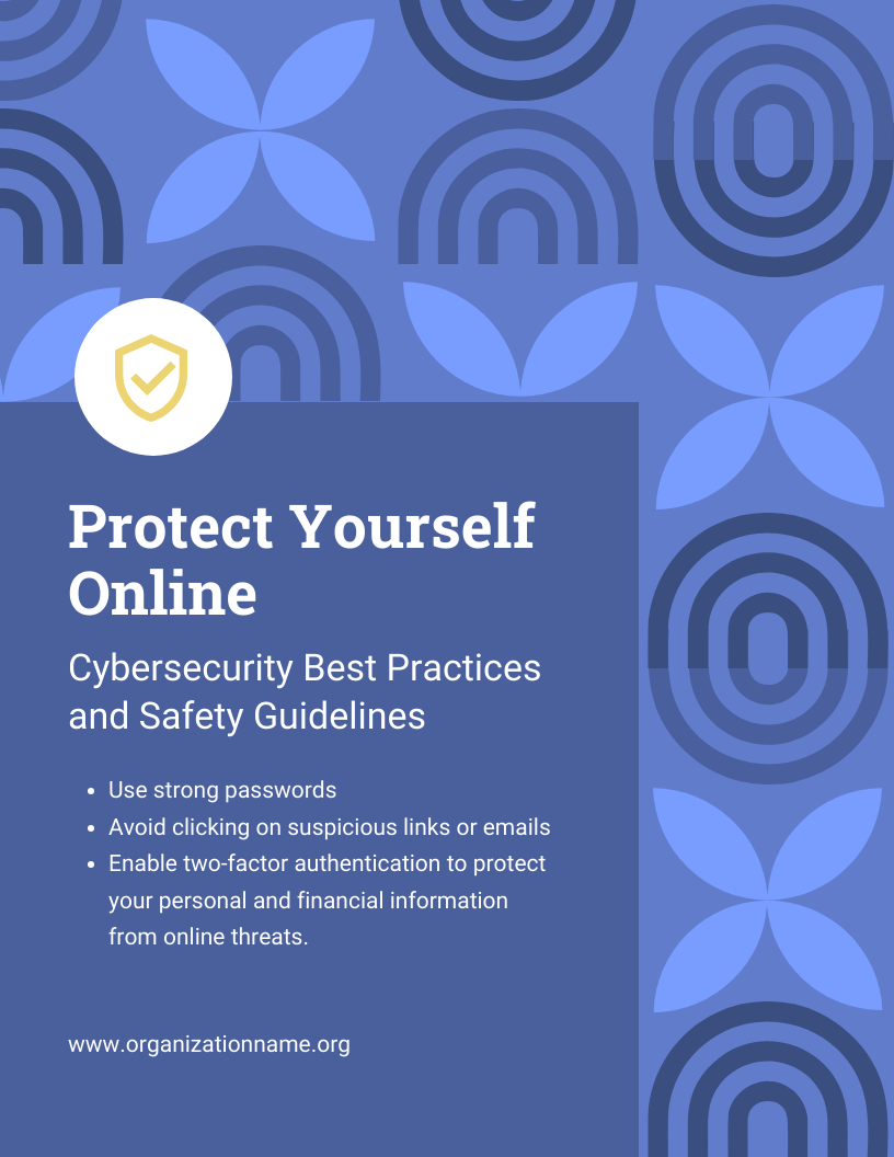 Minimalist Blue Cyber Security Abstract Urgent