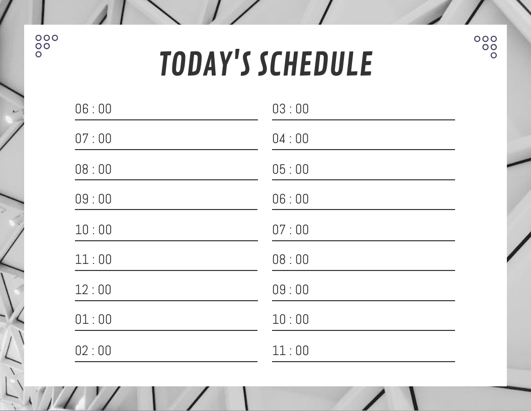 Grey Modern Texture Today's Schedule Template