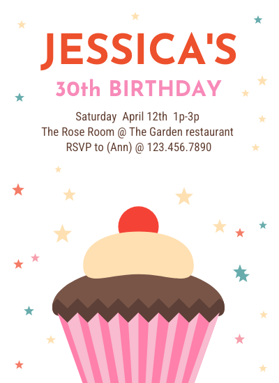 30th Birthday Invitation Venngage
