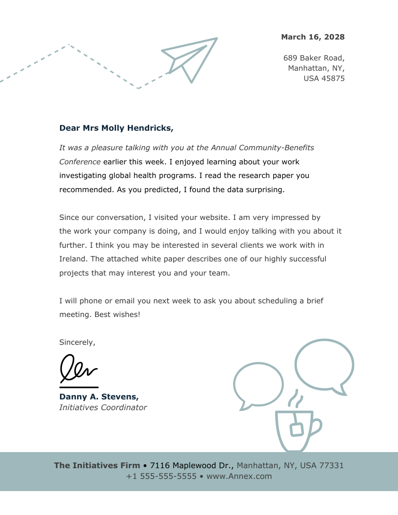 Keep In Touch Letterhead Venngage