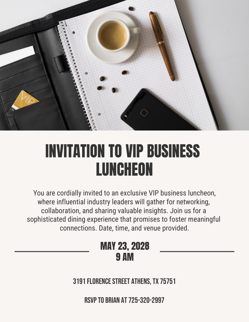 Business Luncheon Invitation