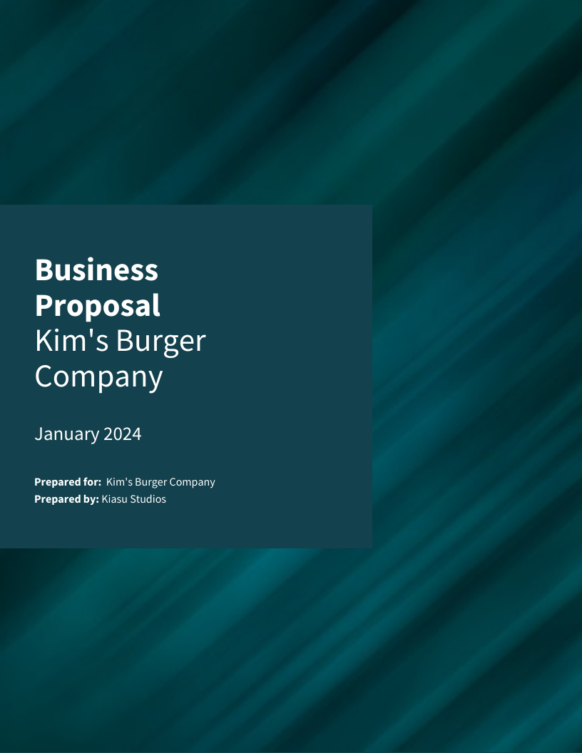 Modern Dark Green Business Proposal Template