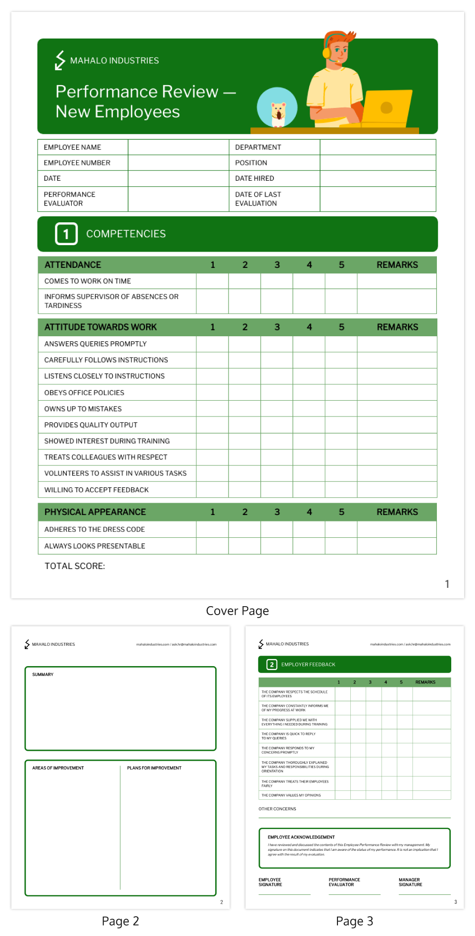 Job Performance Review Examples Venngage