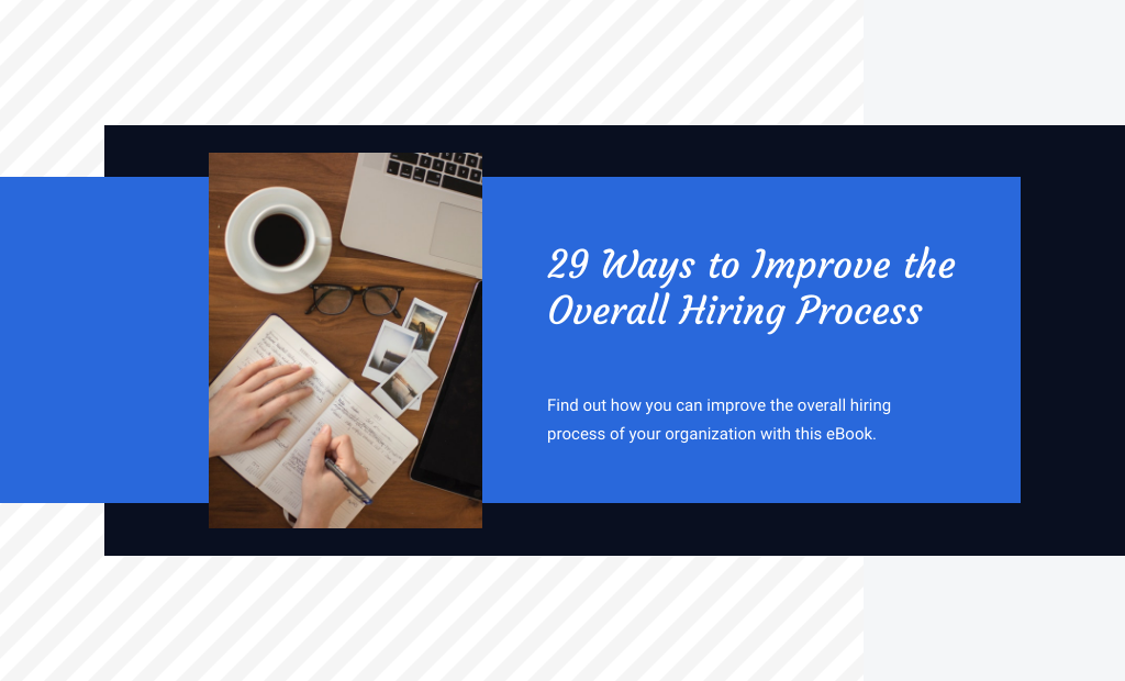 Simple Blue Hiring Process eBook - Venngage