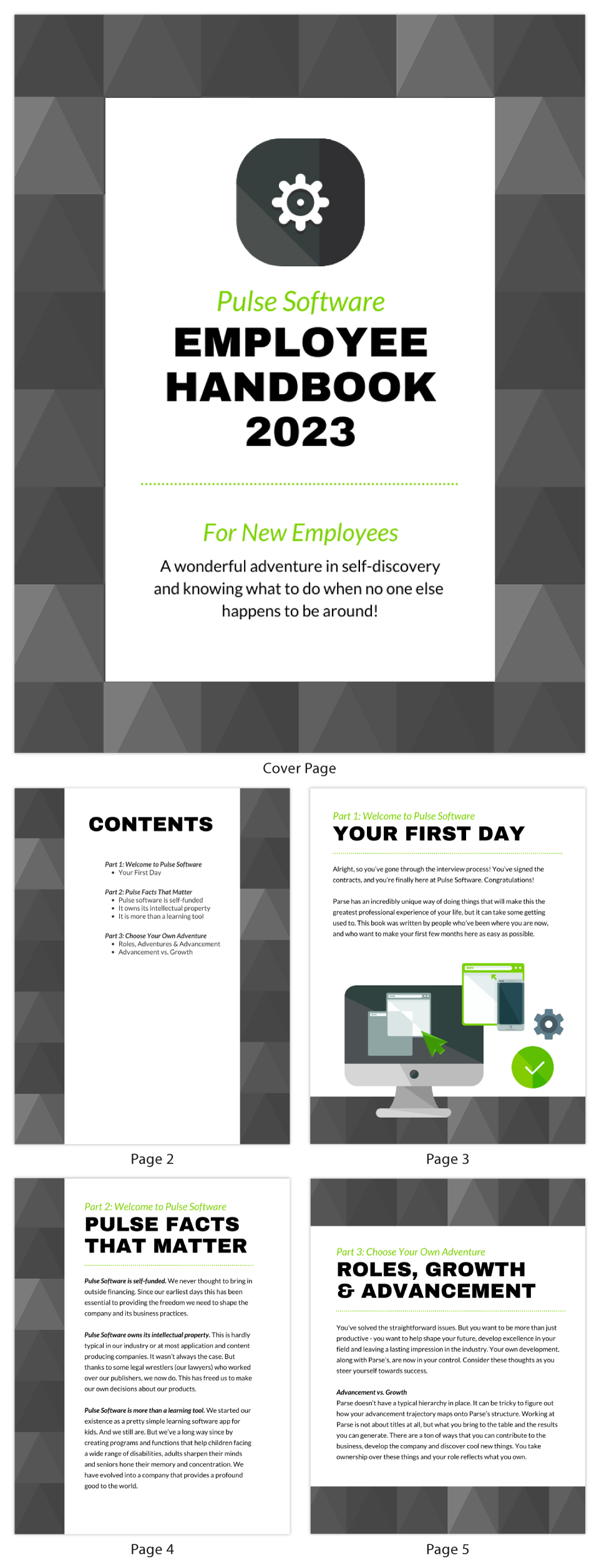 Software Company Employee Handbook Venngage