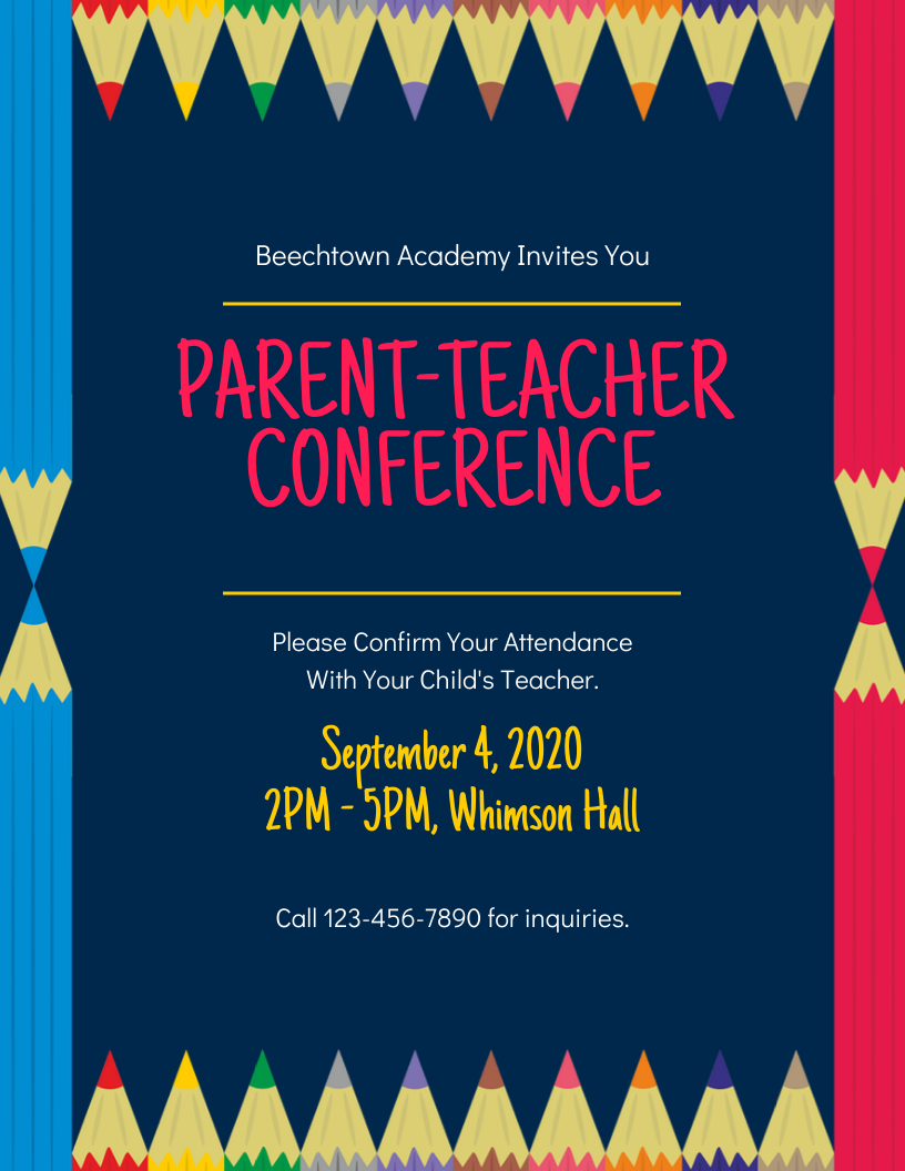 Parent Teacher Conference Poster Venngage