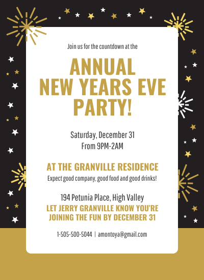 New Year Invitation Samples Master Of Template Document