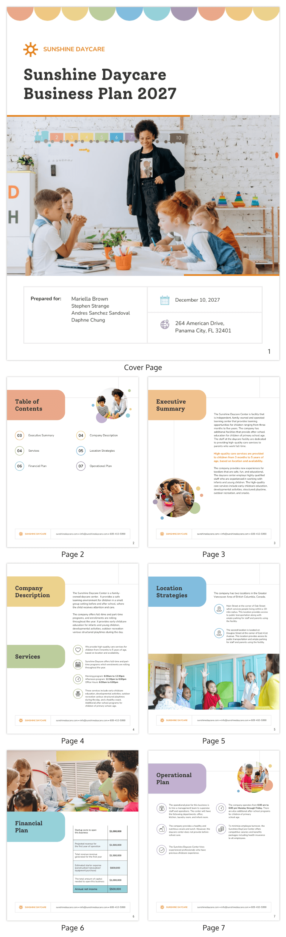 Daycare Business Plan Template