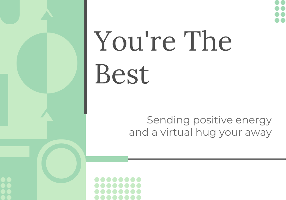 Sage Green Square Thinking Of You Card