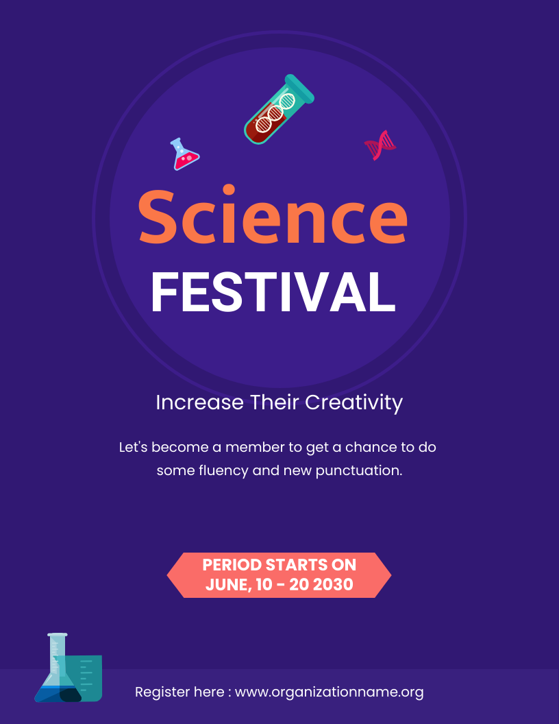 Chemistry Competition Purple Poster Template