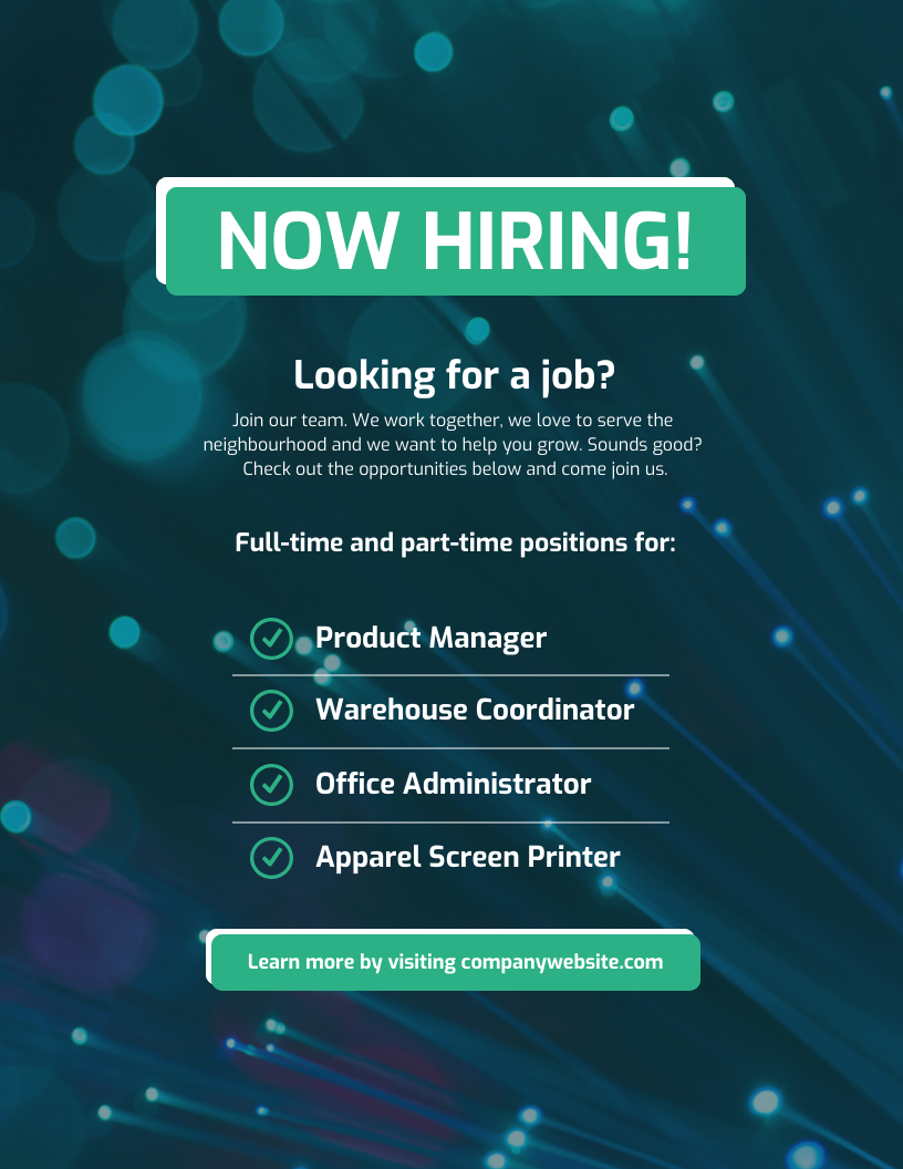 Job Opportunities Business Flyer Venngage