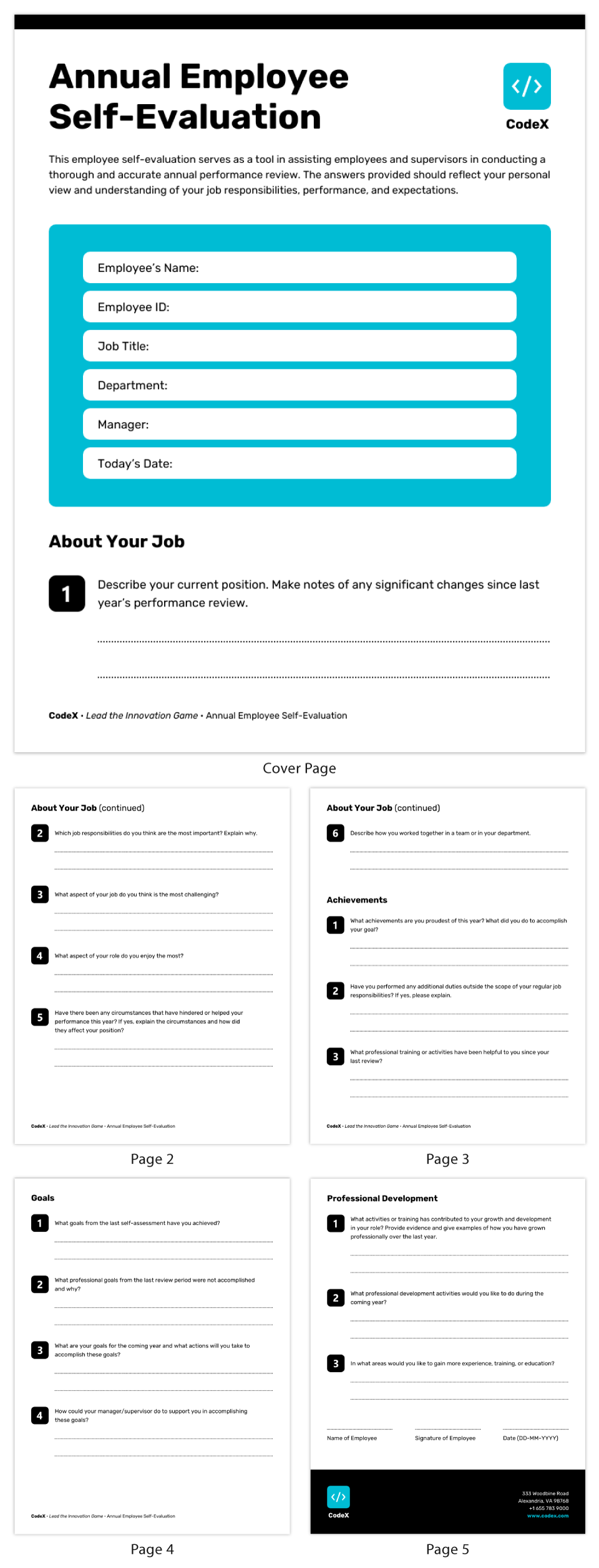 Annual Employee Self Evaluation Venngage