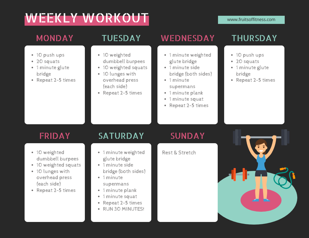 Weekly Workout Schedule Template