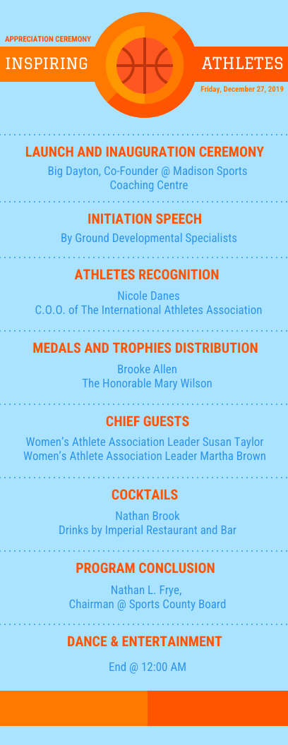Blue Sport Event Program Template