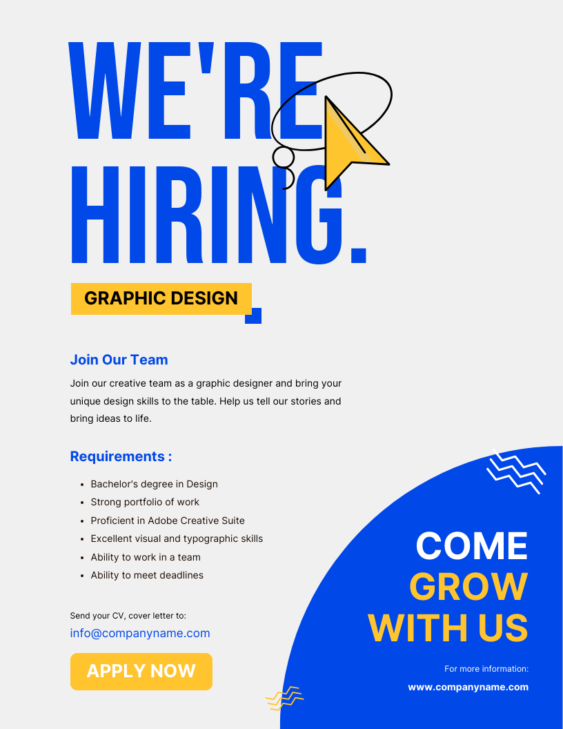 Now Hiring Poster Template