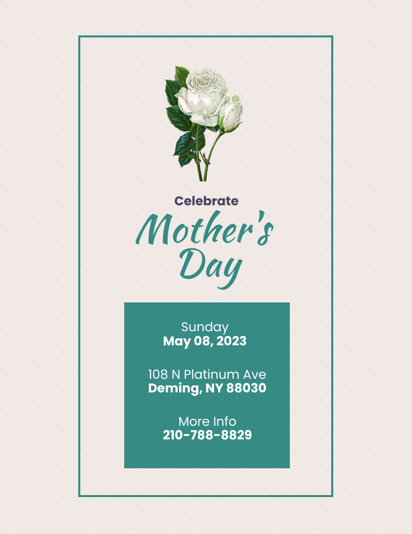Simple Violet Mother's Day Flyer
